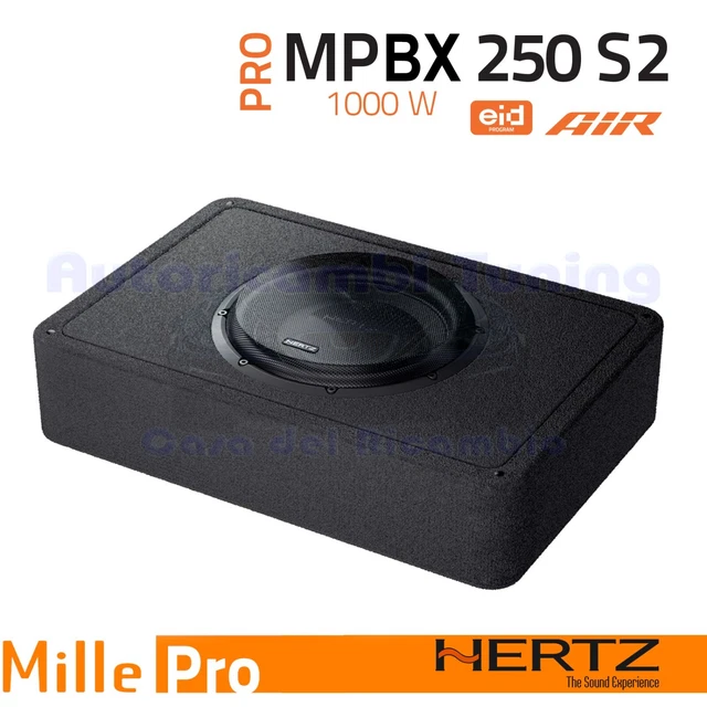 HERTZ MPBX 250 S2 Subwoofer en Caisson 25cm 1000W 500W RMS 2ohm Single Voix Coil EUR 457,62 ...
