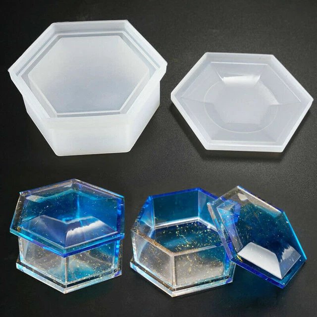 SILICONE JEWELLERY STORAGE Box Mold Resin Making Mould Casting Craft ...