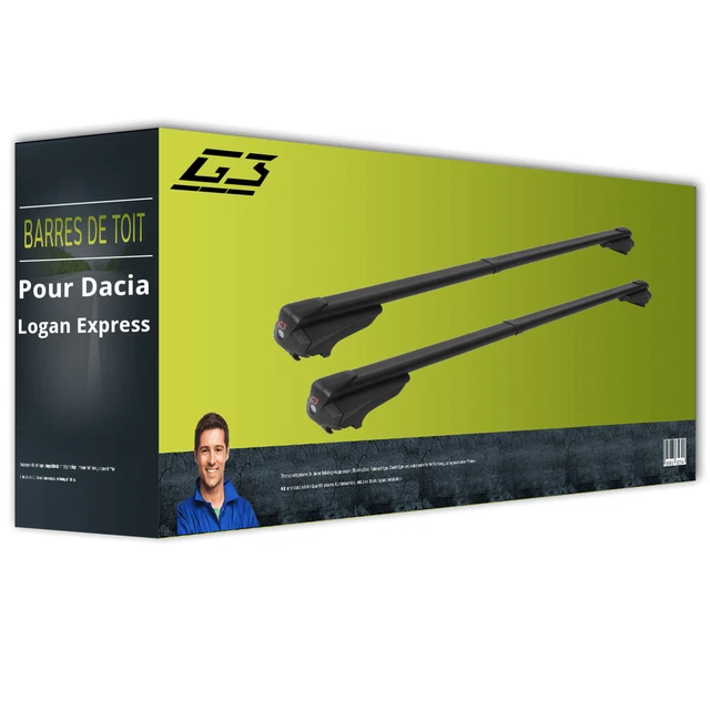PORTE-BAGAGE POUR DACIA Logan Express type FS G3 Clop infinity Barre de ...
