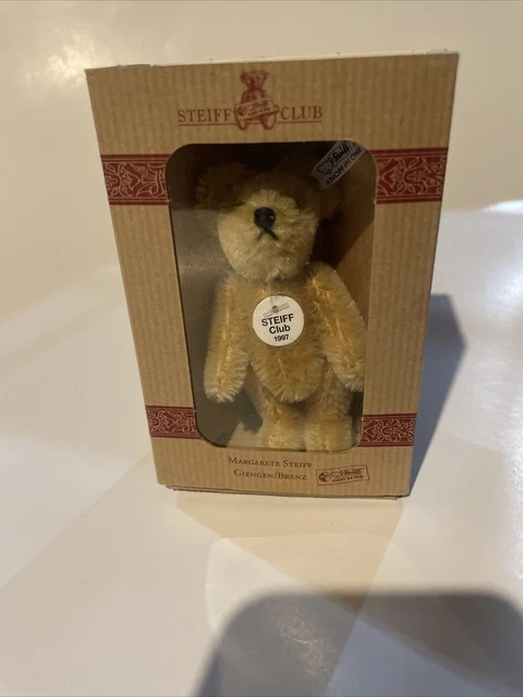 STEIFF MINIATURE MINI bear Limited Edition Club 1997 Tan Beige with ...