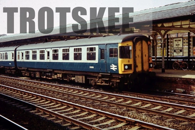 35MM SLIDE BR British Rail Diesel DMU Class 123 E52105 Selby 1979 ...