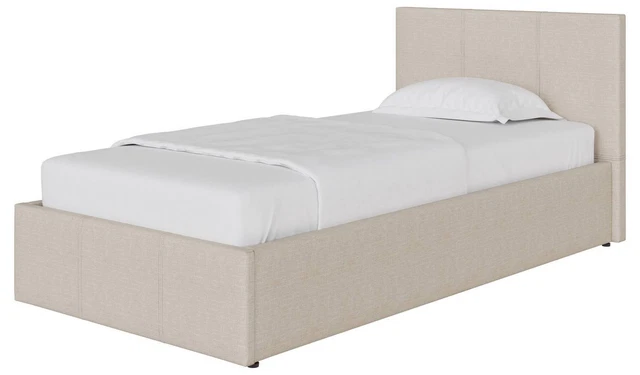 GFW END LIFT Single Ottoman Bed - Natural Hopsack | Gas Lift Storage £ ...