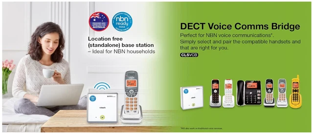 VTECH DECT VOICE Comms Bridge-NBN Ready Home Phone System with ...