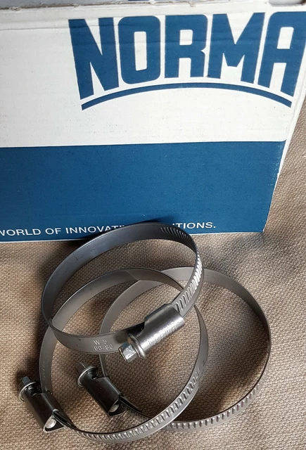 3ST. NORMA TORRO® 60-80x12mm W5 Edelstahl Schnecken-Gewinde-Schlauch ...