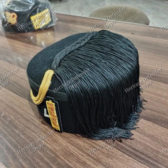 WW2 ITALIAN FASCIST High Leaders FEZ HAT Mussolini Fasces Badge Cap El ...