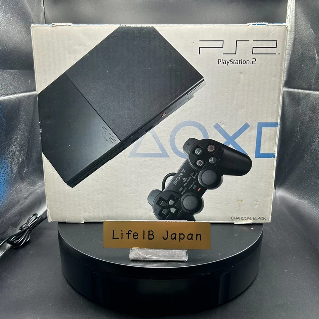 SONY PLAYSTATION 2 PS2 SCPH-90000 Slim Console Charcoal Black Japan ...