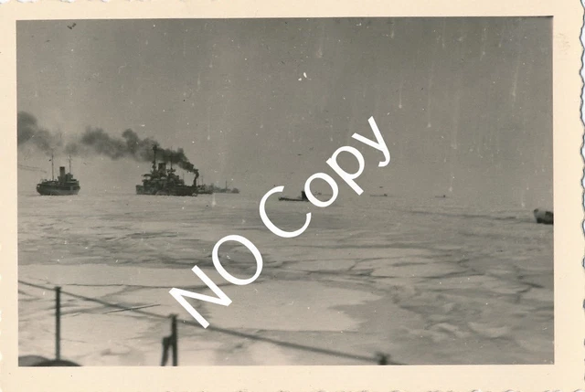 FOTO WW2 KRIEGSMARINE Schleswig Holstein als Eisbrecher 1942 Ostsee ...