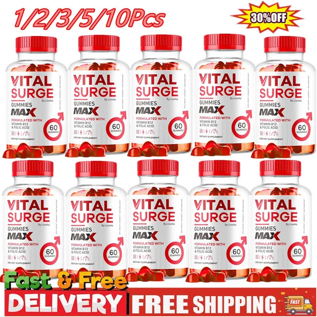 1/2/3/5/10X VITAL SURGE Male Gummies, Vital Surge Testo Gummies for new ...