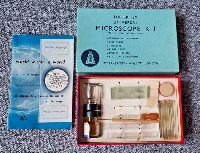 VINTAGE 1960'S ORIGINAL Britex universal microscope kit complete ...