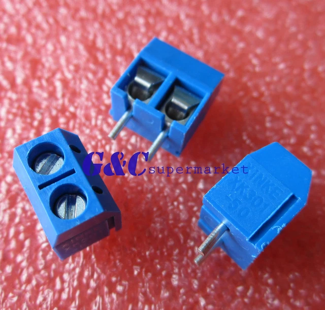 10PCS KF301-2P 2 Pin Plug-in Screw Terminal Block Connector 5.08mm ...