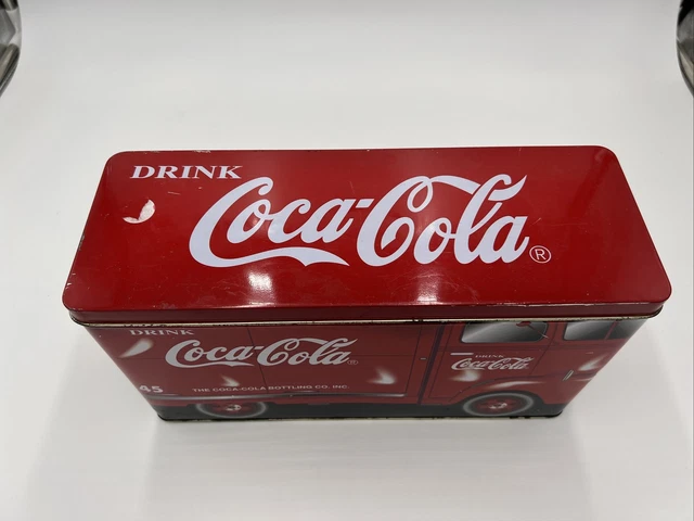 VINTAGE, COCA-COLA TIN Box W Delivery Truck on Side 12"X4"6" 1997 £20. ...