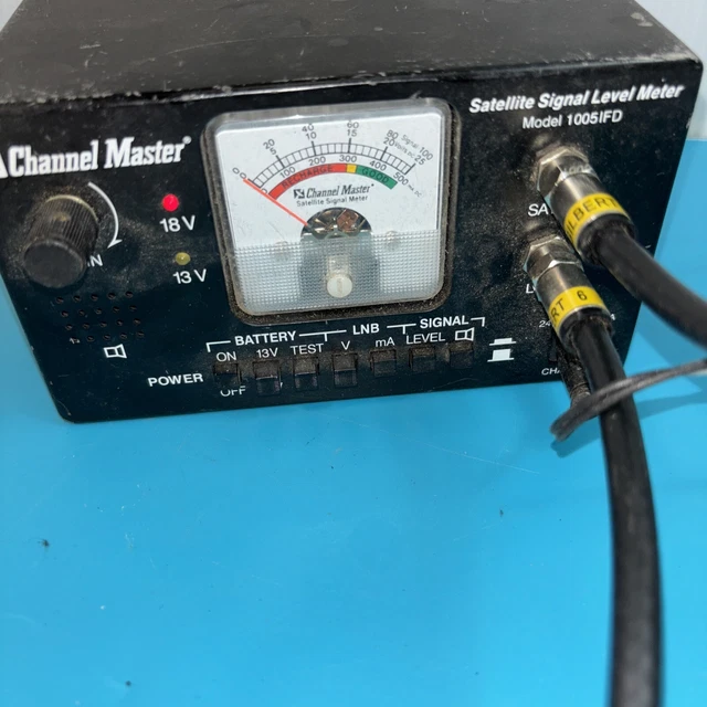 CHANNEL MASTER SATELLITE Signal Level Meter Model 1005IFD Tested And ...