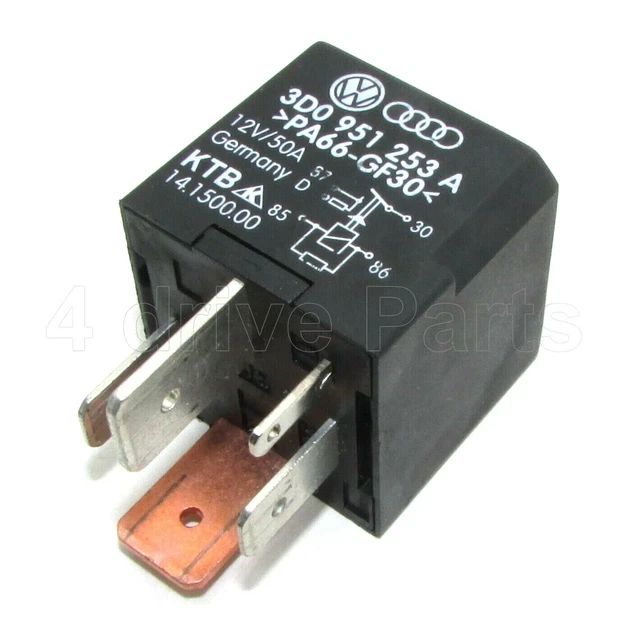 3D0951253A AUDI VW Seat (5-Pin) Main Current Black Relay-433 12V (50A ...