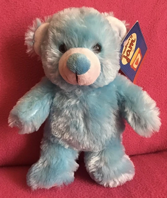 FUNTASTIC STRAWBERRY JAM Blue Teddy Bear Soft Plush Toy 6-8” Tag £5.99 ...