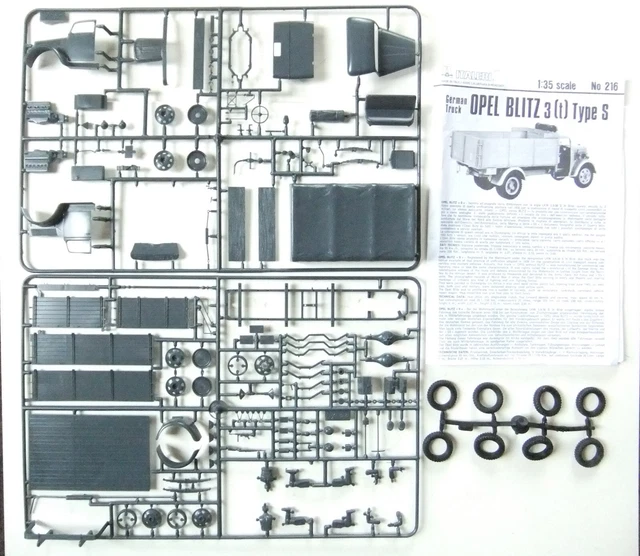RARE, VINTAGE ITALERI Model Kit 2 Build - Opel Blitz Ww2 Truck, 1:35 ...