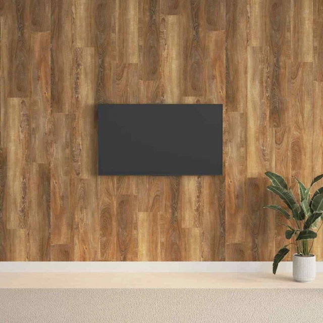 BROWN PVC WALL Panels Realistic Wood Texture 91.5 x 15 x 0.2 cm £43.22 ...