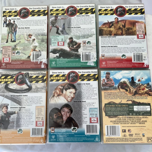 CROCODILE HUNTER DVDS Box Set 1-5 TV Series Steve Irwin Australia 00s ...