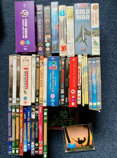 MIXED DVD BLU-RAY VHS Bulk Bundle Movies Films TV Box Sets Job Lot ...