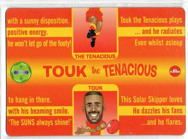 TOUK MILLER Team Coach 2024 Oddbodz Card Gold Coast Suns FB-08 $2.30 ...