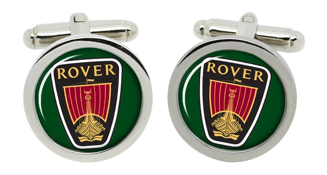 ROVER BADGE CUFFLINKS in Chrome Box EUR 45,70 - PicClick FR