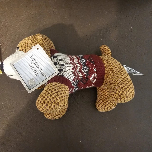 VINTAGR RUSS BERRIE Reginald the dog plush toy with a knit sweater £12. ...