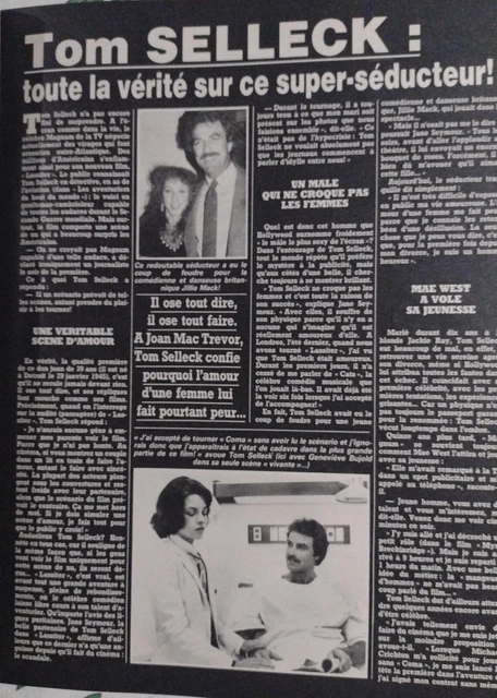 CINE REVUE/ TOM Selleck-Jeanne Moreau-Pascale Petit-Richard Egan / 3 ...