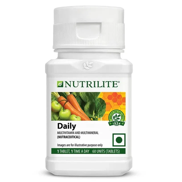 AMWAY NUTRILITE DAILY Multivitamin & Multimineral 60 Tabs Boosts Immune ...