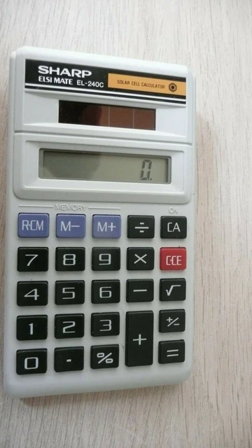 SHARP ELSI MATE EL-240C solar cell calculator EUR 7,92 - PicClick FR