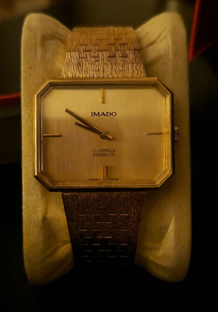 IMADO VINTAGE LADIES GOLD TONED MECHANICAL WATCH. runs when wound £40. ...
