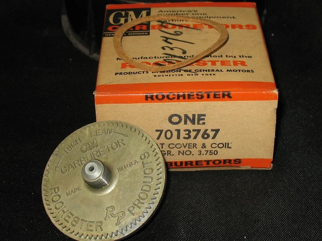 NOS GM/DELCO ROCHESTER 7013767 Stat Cover & Coil 4 Bbl 8-cylinder 1959 ...