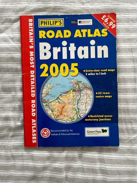 PHILIP'S ROAD ATLAS Map of Britain 2005!! Amazing History!! £4.50 ...