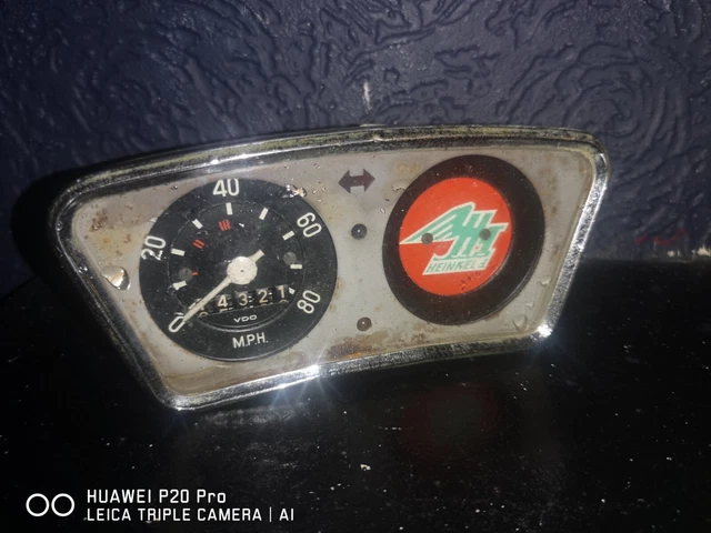 VINTAGE CAR HEINKEL Trojan Dash Speedometer Display £65.00 - PicClick UK