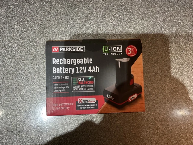PARKSIDE RECHARGEABLE BATTERY 12V 4Ah Li-Ion Technology * Brandnew* £20 ...