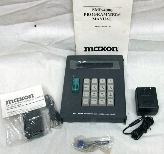 VINTAGE MAXON MODEL SMP-4000 EEProm Programmer w/Power Supply, Manual ...