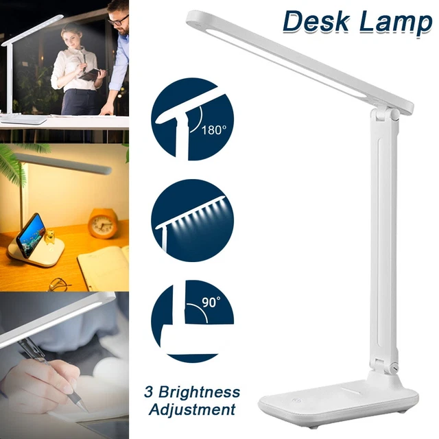 DIMMABLE TOUCH LED Desk Lamps Bedside Study Reading Table Lights For ...