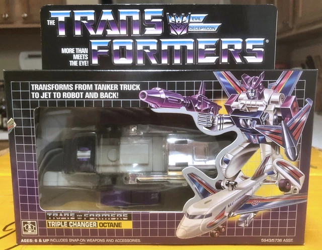 TRANSFORMERS G1 DECEPTICON Triple Changer Octane Misb! Us Seller Very ...