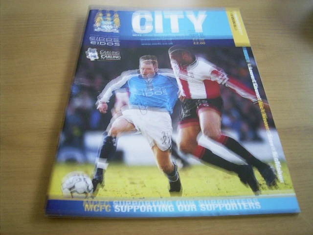 MANCHESTER CITY V Aston Villa Premier 2000-01 £1.68 - PicClick UK