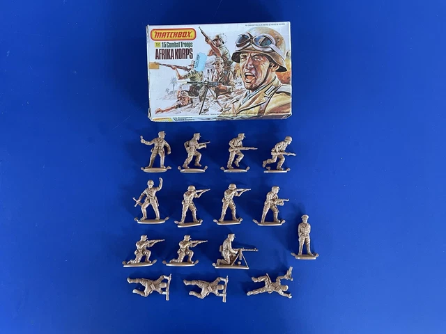 MATCHBOX TOY SOLDIERS German Afrika Korps Box (set of 15) 1/32 Scale ...