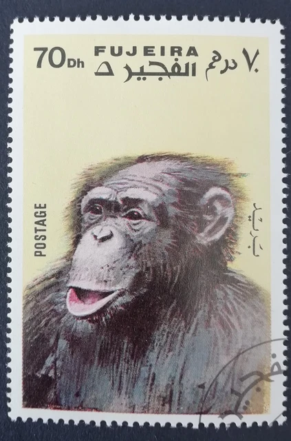 TIMBRE STAMP FUJEIRA Singe Monkey Faune 1972 EUR 1,30 - PicClick FR