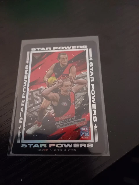 AFL TEAMCOACH 2024 Team Starpowers (Mason Redman) Essendon Bombers $12. ...