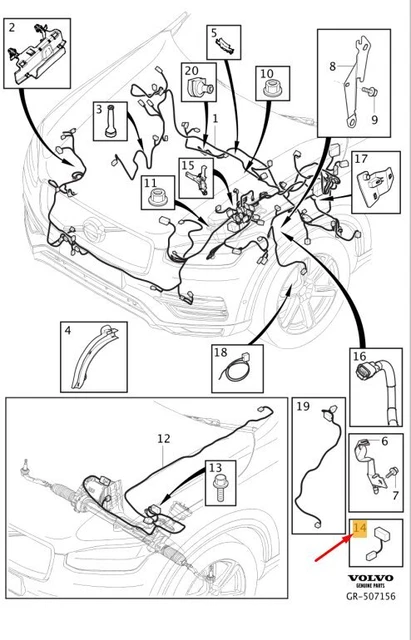 VOLVO XC90 MK2 Engine Cable Harness Duct RHD 31438209 NEW GENUINE £23. ...