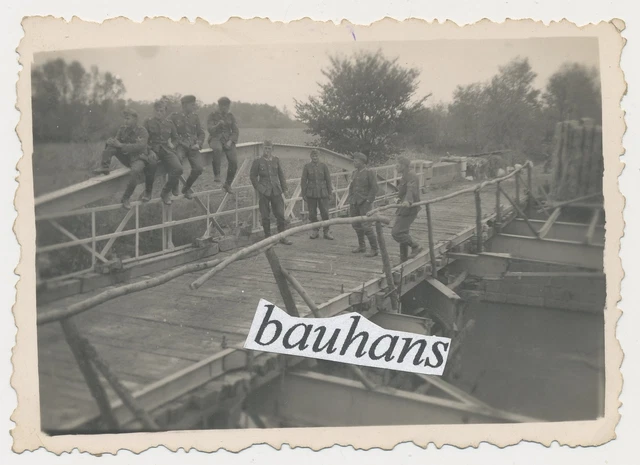 FOTO RUSSLAND-WEHRMACHT PIONIERE Brücken-Bau 2.WK (U688) EUR 5,00 ...
