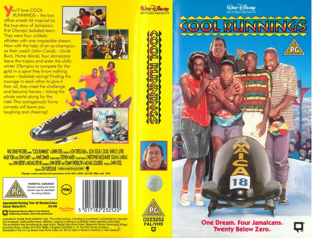WALT DISNEY COOL Runnings Jamaican Bobsleigh Film VHS Video Cassette ...