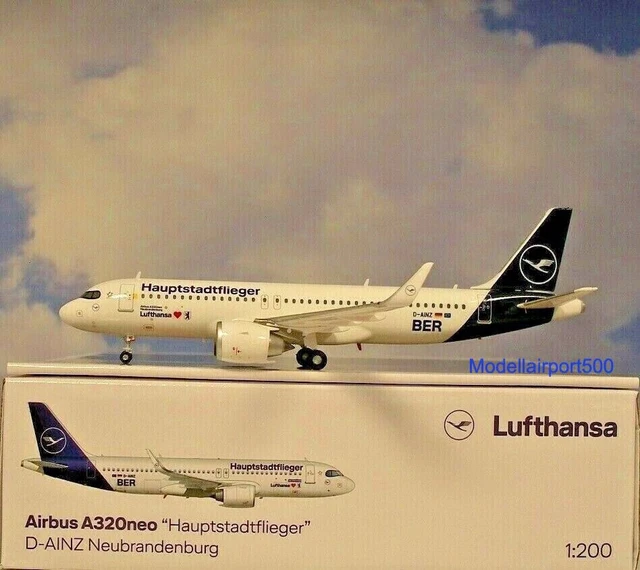 HERPA ALI 1:200 Airbus A320neo Lufthansa D-Ainz 571302 Modellairport500 ...
