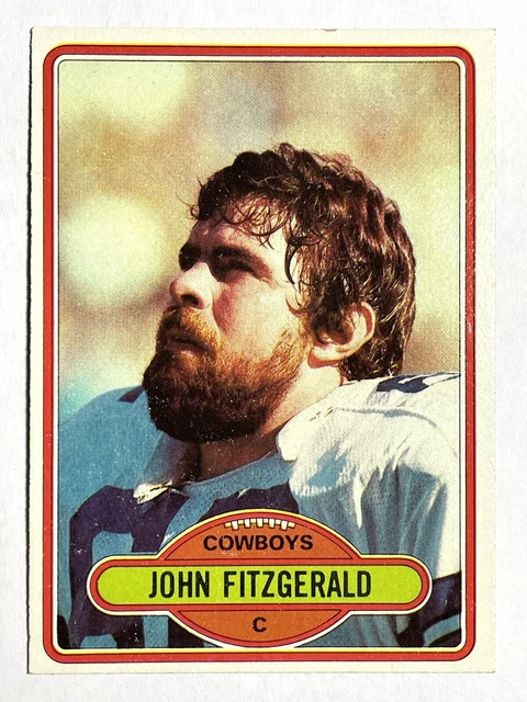 CARTE DE FOOTBALL John Fitzgerald Dallas Cowboys 1980 Topps #433 EUR 1 ...