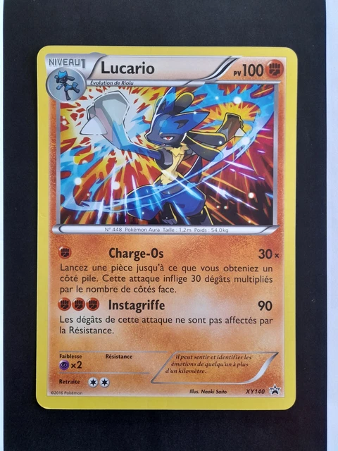 CARTE POKÉMON LUCARIO GX - JUMBO - Promo XY140 - Sortie de coffret - FR ...