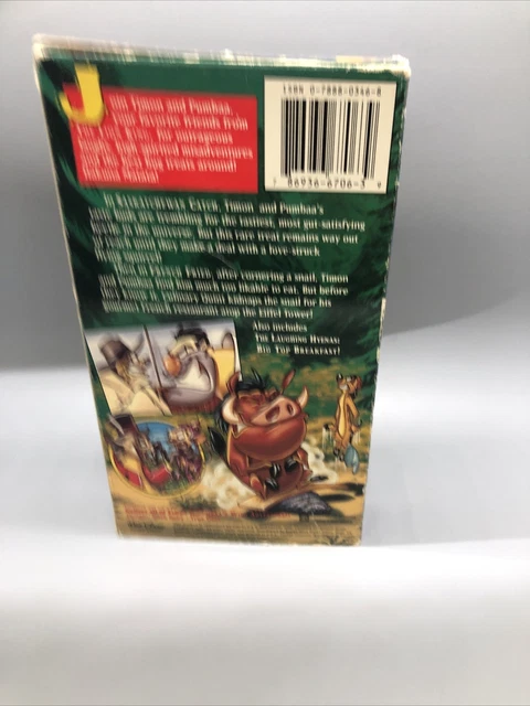 DISNEY TIMON AND Pumbaa's Wild Adventures Screener VHS 1996 Tape Lion ...