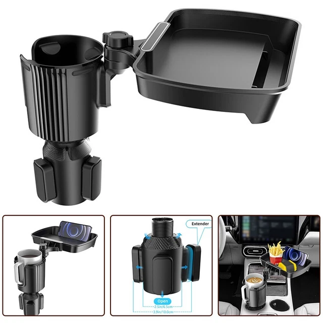 PLATEAU PORTE-GOBELET DE voiture sécurisé et stable avec base extensible pour EUR 49,27 ...