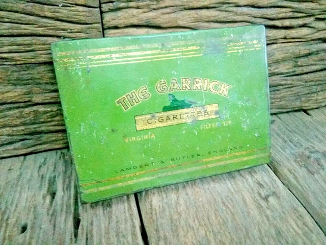 VINTAGE ANTIQUE THE Garrick Cigarettes - Lambert & Butler Litho Box ...