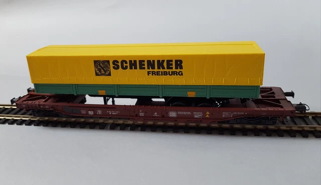 ROCO 46356 EINHEITSWAGEN mit Sattelauflieger Schenker der DB H0 1:87 in ...